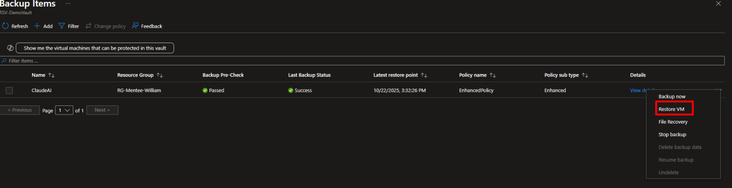 Complete Guide to Azure Backup & Recovery Vault – Adedeji Awolesi